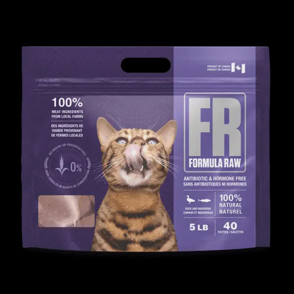 Formula Raw Cat Frozen Duck & Mackerel 5lb – Metro Pet Unleashed